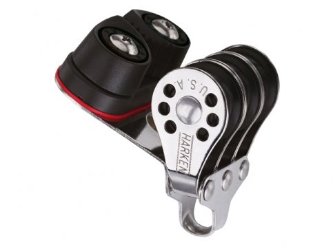 Block, Triple Micro 22mm MaxLine: 6mm with Cam Cleat - Budget Marine