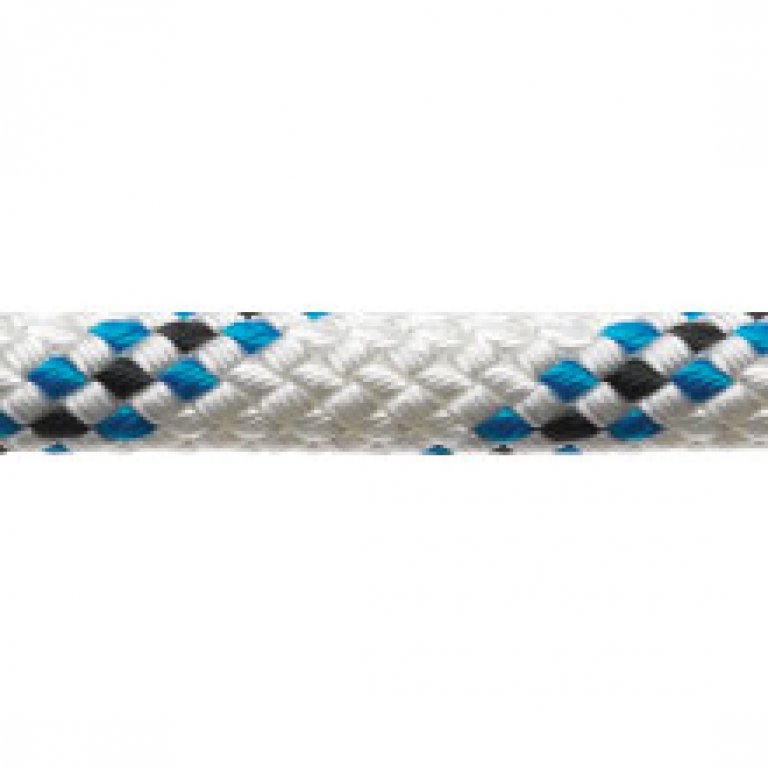 M/Braid Rope, Polyester 12mm Blue Fleck per Foot - Budget Marine