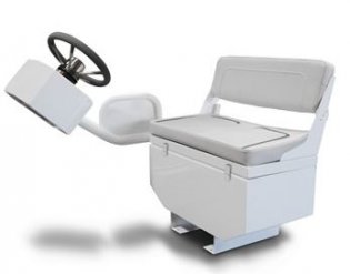 Helm Console, Aluminum with Cushion for Dinghy - Budget Marine