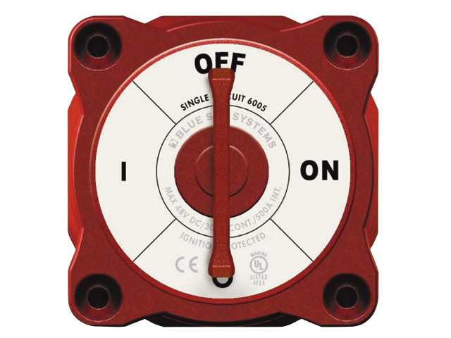 Battery Switch, On/Off Continuous 300A Keyed M-Series - Budget Marine