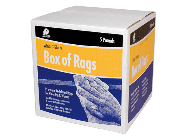 Rag Box, Cotton White 5Lb Box - Budget Marine