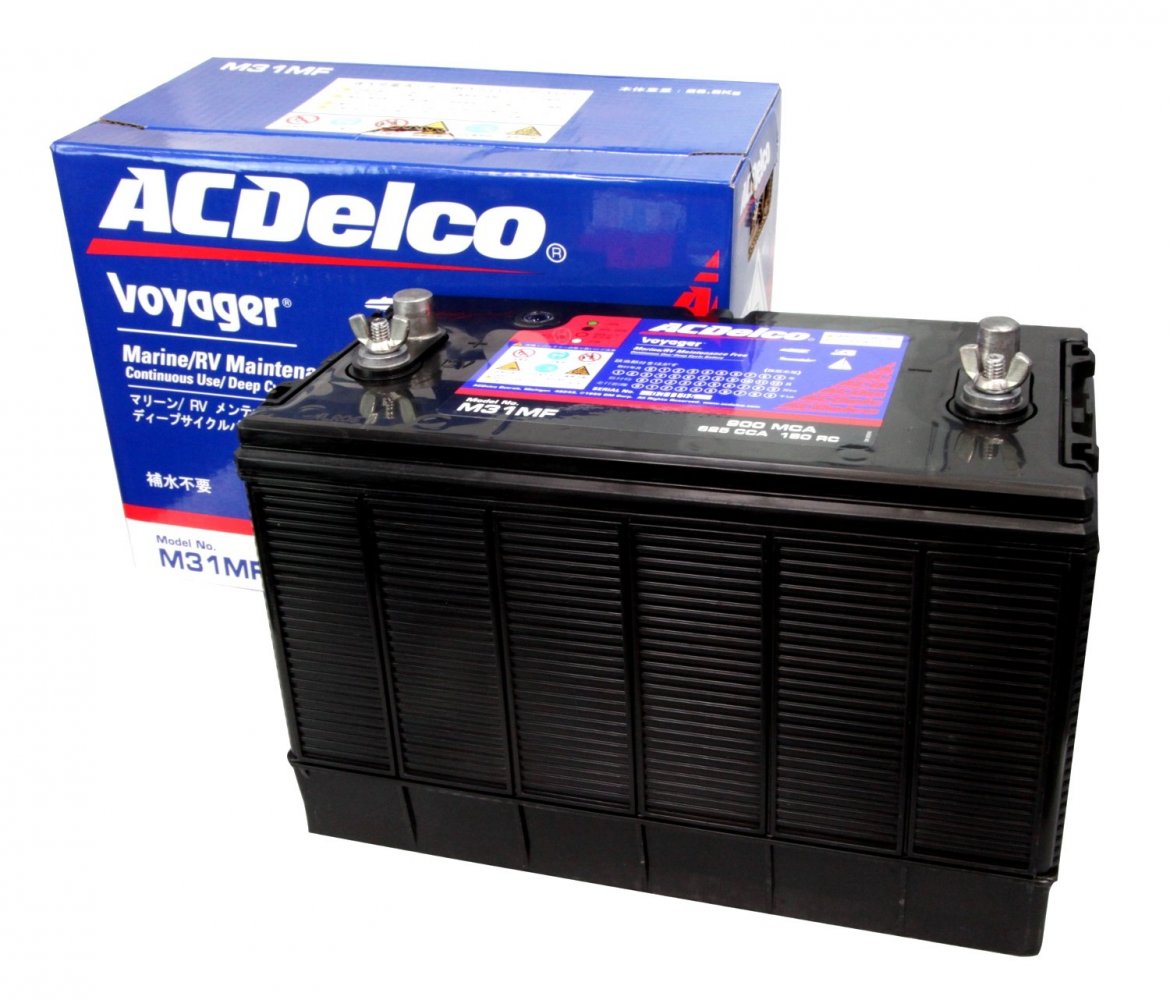 Battery, Dual Purpose Maintenance-Free 12V 100Ah CCA:800 MCA:1000 Size ...