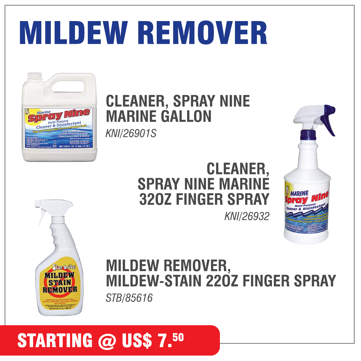 5 Cleaners, Drills and Bits - Budget Marine