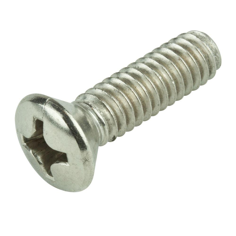 Machine Screw Stainless Steel 10 24 X 5 8 Oval Head Phillip UNC